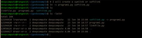 ln command in linux with examples geeksforgeeks