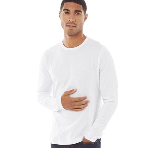 Buy French Connection Mens Crew Long Sleeve Top White