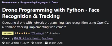 udemy drone programming with python face recognition