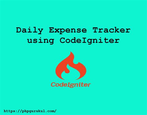 daily expense tracker project using codeigniter daily
