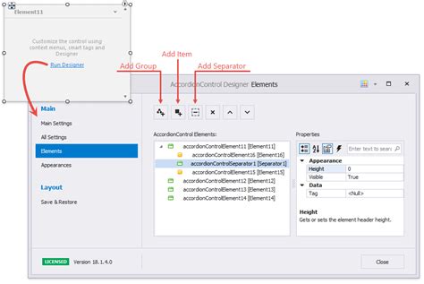 accordion control winforms controls devexpress help