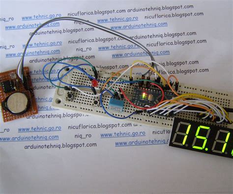 4 digit 7 segment led clock with manual adjust and alarm