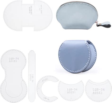Wadorn 2 Styles Acryl Brieftaschenvorlage Geldbörse Acryl Vorlageklar