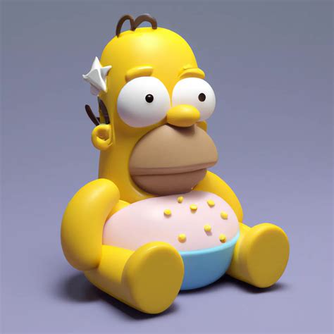 3d Render Of Homer Simpson By Sanrio Openart