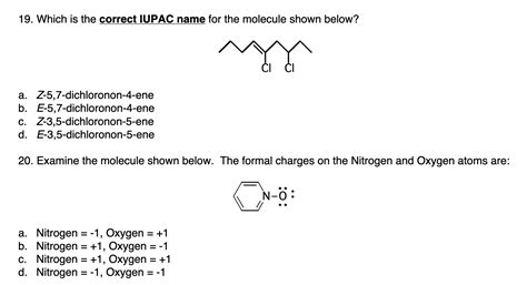 [solved] 19 Which Is The Correct Iupac Name For The Molecule Shown