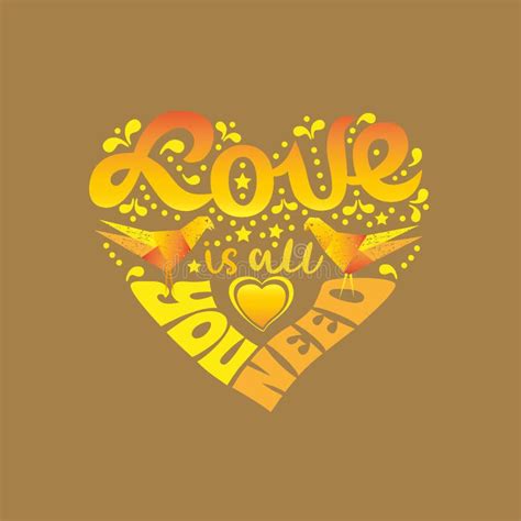 Romantic Loved Phrase Illustration Stock Vector Illustration Of