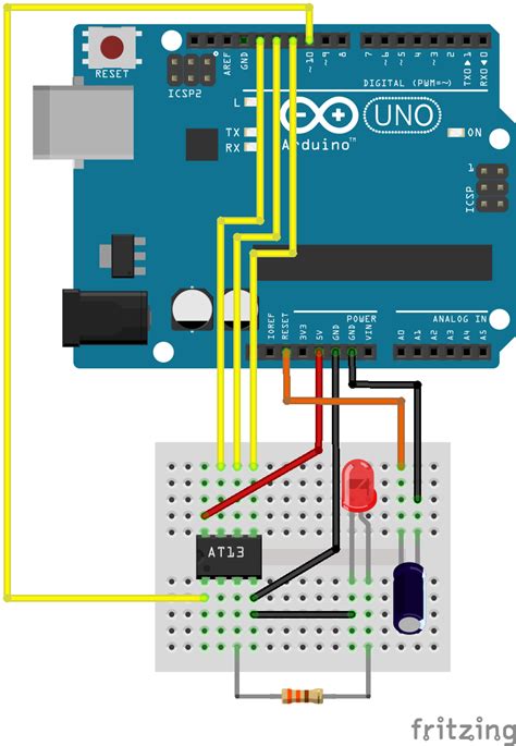 Ни слова о работе arduino uno программатор attiny13