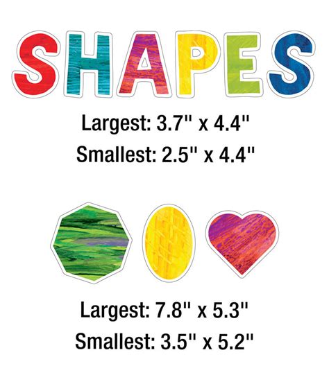 Grade Pk 2 World Of Eric Carle Shapes Mini Bulletin Board Set