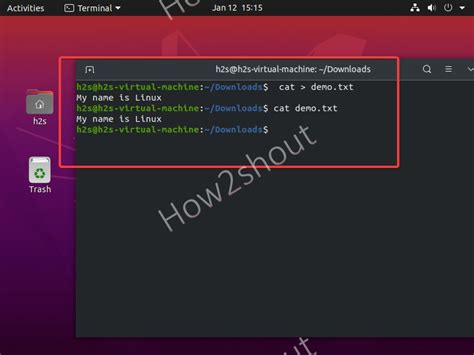 how to create a file in ubuntu linux using command and gui