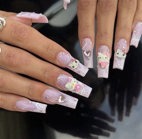 Pin By K On Nails Really Cute Nails Edgy Nails Hello Kitty Nails