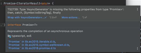 typescript async generator compilation type issues stack overflow