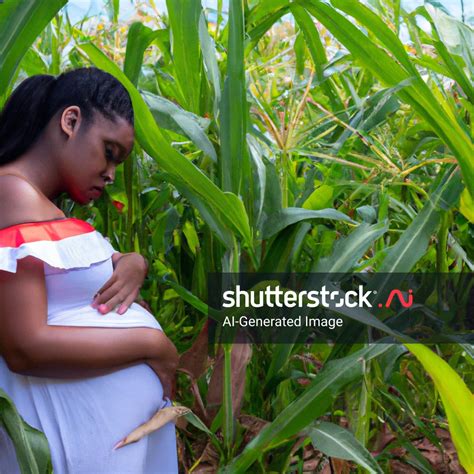 ภาพ Young Pregnant Black Woman Walking Among ที่สร้างโดย Ai 2261084011