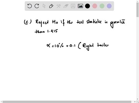 Solved Determine The Decision Criterion For Rejecting The Null