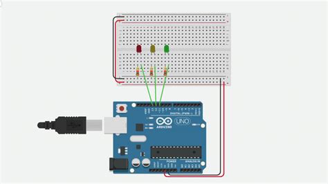 multiple leds and breadboards with arduino in tinkercad by yash gupta