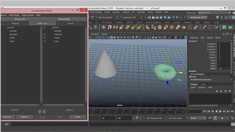 autodesk maya 2020 connection editor tutorial for beginner youtube
