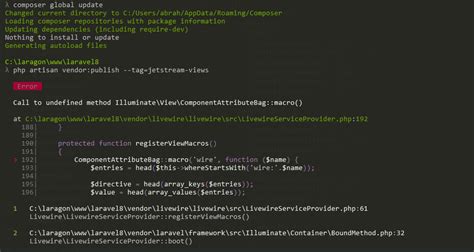 problem when installing livewire on jetstream · issue 61 · laravel