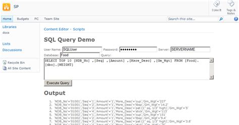 mbs guru executing sql queries via sharepoint web services