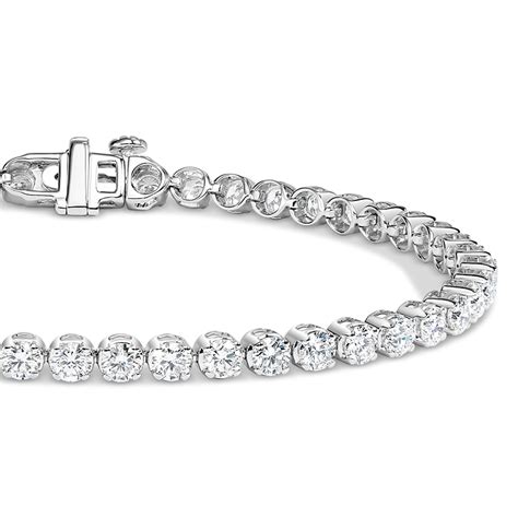 18k White Gold 5 Carat Lab Diamond Tennis Bracelet Brilliant Earth