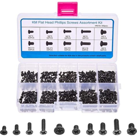 500pcs Laptop Computer Screws Kit M2 M2 5 M3 Cross Grooved Flat Head