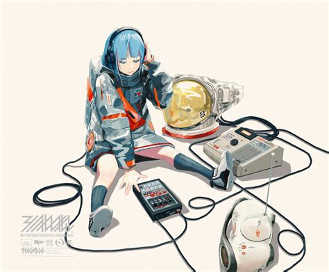 Safebooru 1girl Astronaut Astronaut Helmet Bangs Barcode Beige
