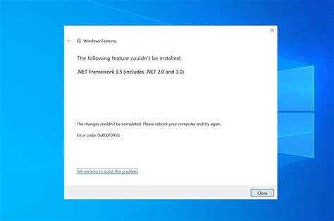solved error code 0x800f0950 in windows 10