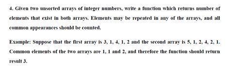 answered 4 given two unsorted arrays of integer… bartleby