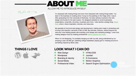 tech now what to put on a personal website