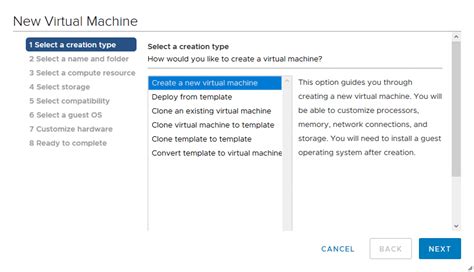 creating a new vm in vmware vsphere client 7 step by step guide