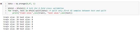 cross validation python scikit learn kfold function uneven train