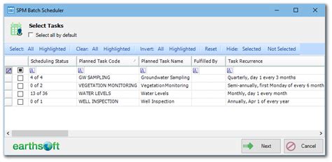 schedule spm tasks by batch