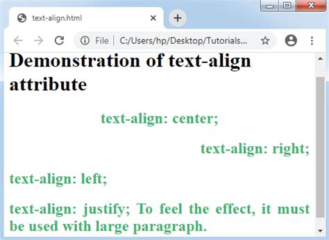 css text align