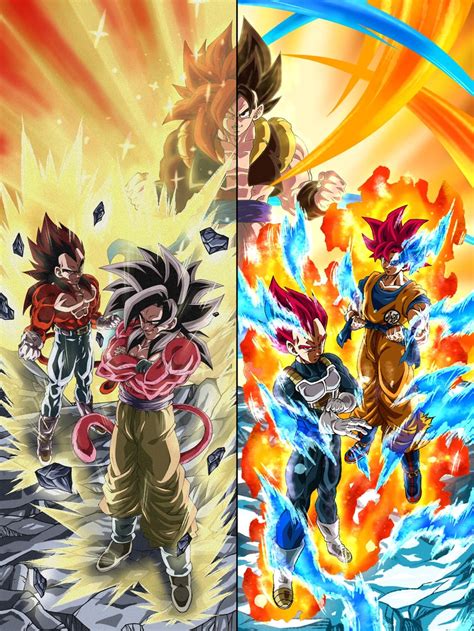 Son Goku Vegeta And Gogeta Dragon Ball And 4 More Drawn By Wai