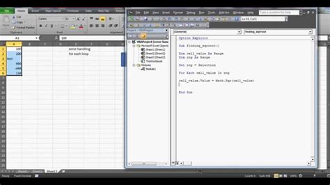 learn excel video 35 vba error handling with for each loop youtube