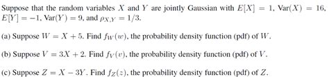 solved suppose that the random variables x and y are join