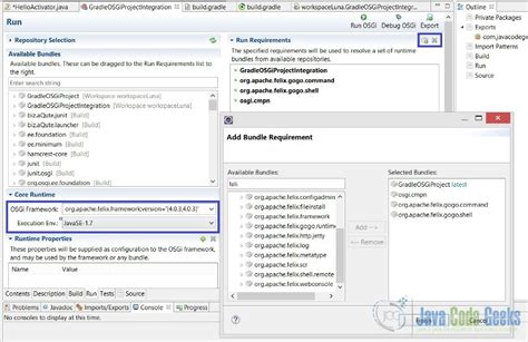 gradle osgi plugin example bndtools bundle integration examples java