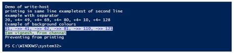 powershell print different ways of printing output in powershell