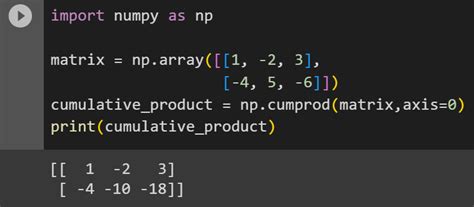 numpy cumprod in python calculating cumulative product in numpy