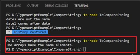 how to compare two strings in typescript spguides