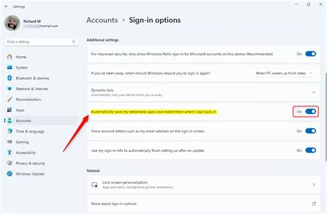 How To Enable Or Disable Auto Save And Resume For Apps In Windows 11