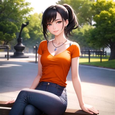 Girl In The Park By Ap2 Ai Artist On Deviantart