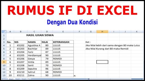 Belajar Excel Kenalan Lebih Dekat Dengan Rumus If Mob