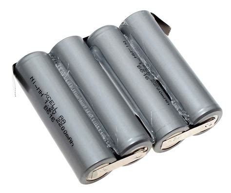 Nimh 4 8v 2500mah 4er Reihe F1x4 Aa Mignon Akkupack 5mm Breite