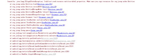 java lang illegalstateexception could not read resource entities xhtml