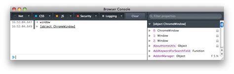 browser console — firefox source docs documentation