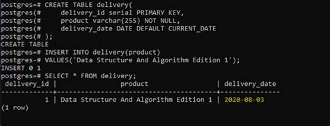 postgresql current date function geeksforgeeks
