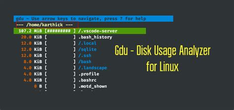 gdu a pretty fast disk usage analyzer for linux