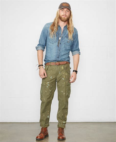 Lyst Denim And Supply Ralph Lauren Slim Fit Cargo Pants In Green For Men