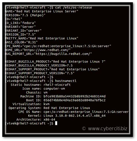 how do i determine rhel red hat enterprise linux version nixcraft