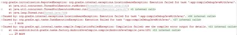 java execution failed for task app compiledebugjavawithjavac after