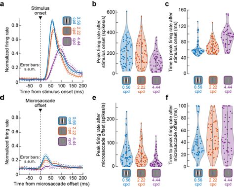 Comparison Of Response Tuning To Different Spatial Frequencies In